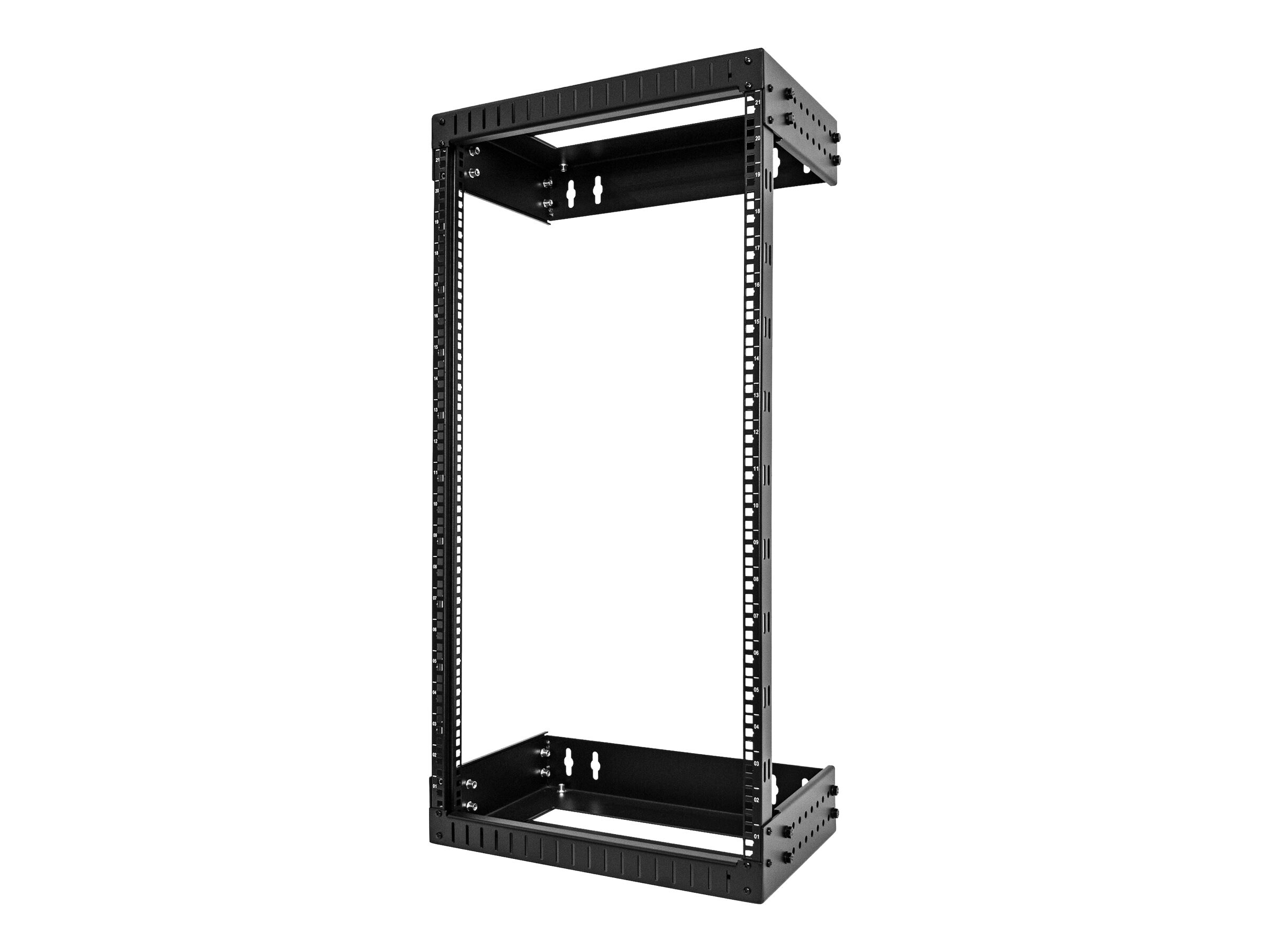 StarTech.com 2-Post 21U 19" Open Frame Heavy-Duty Wall Mount (RACK-21U ...
