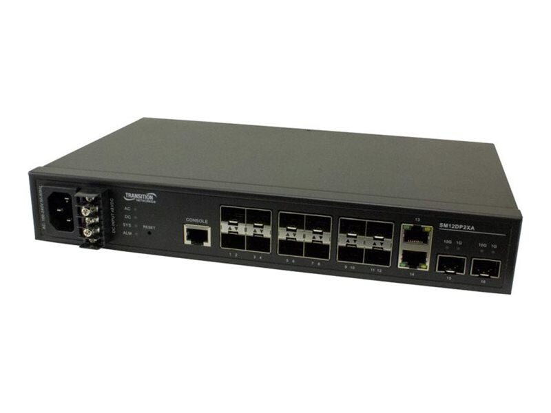 Lantronix MANAGED FIBER SWITCH, 12-PORT (SM12DP2XA-OZ )
