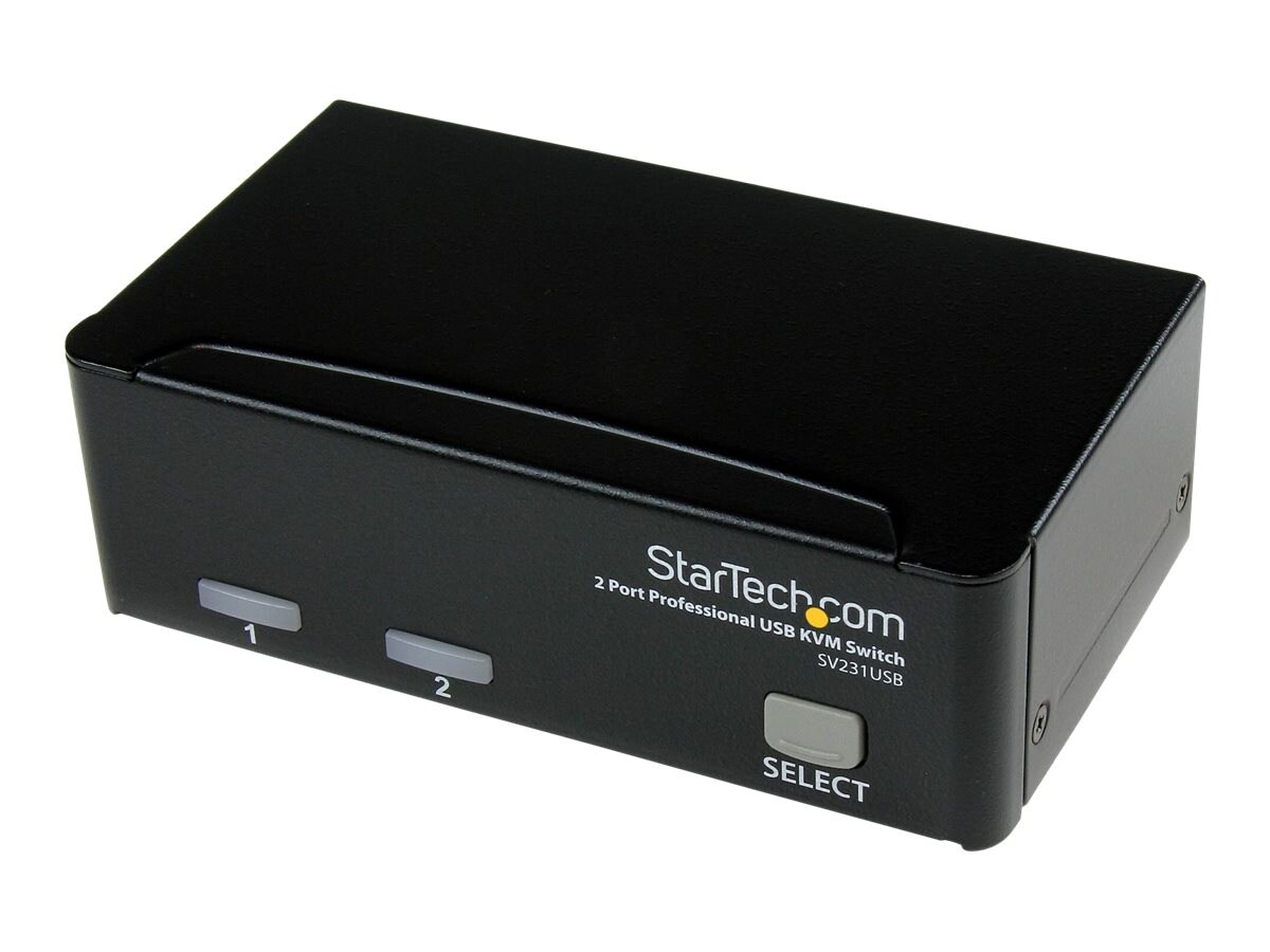 StarTech.com VGA USB KVM Switch Kit with Cables - 2 Port - (SV231USB)