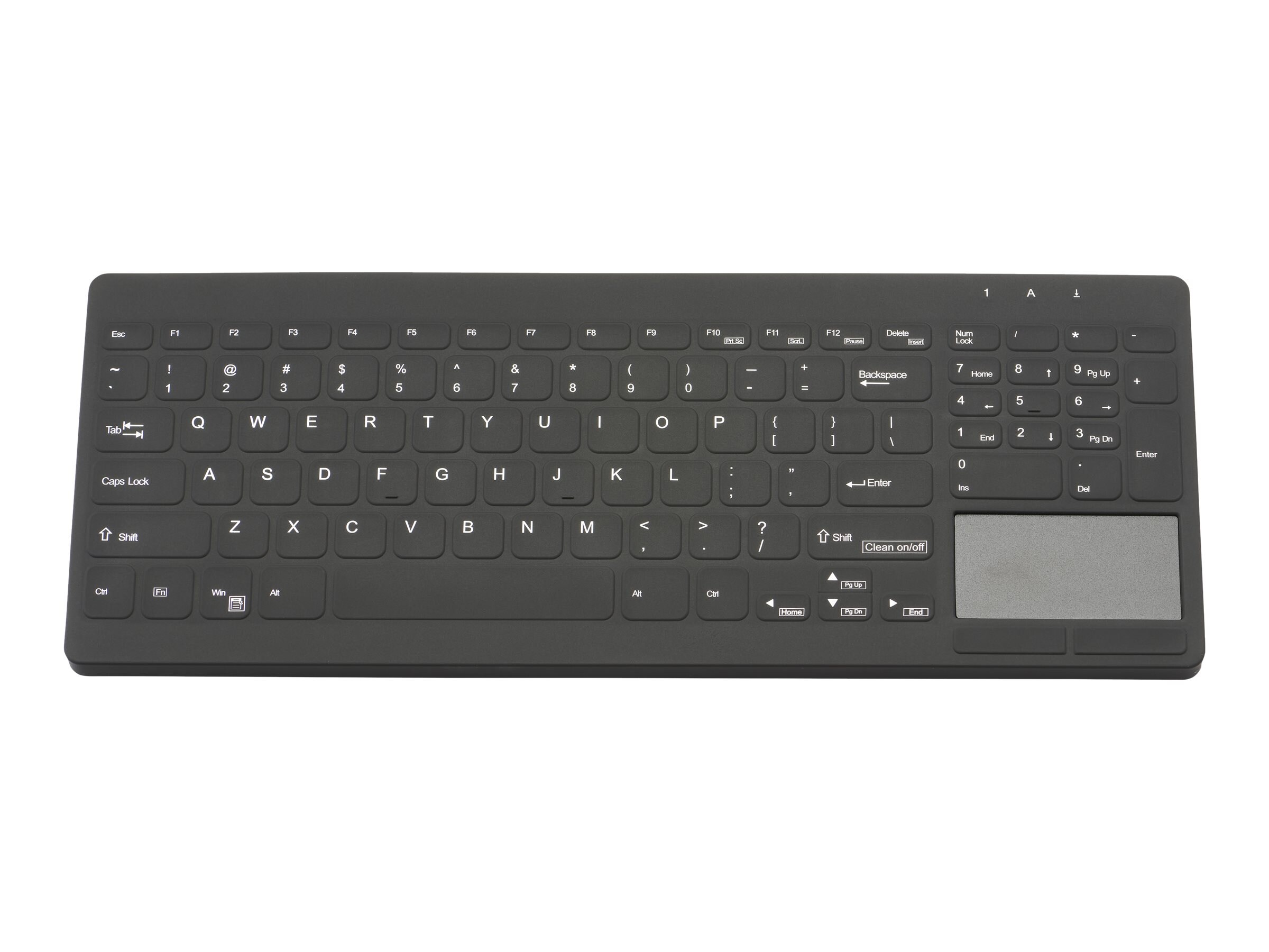 TG3 USB Medical Keyboard w Right Touchpad - Black (KBA-CK95-BRUN-US)