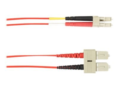 Black Box SC-LC 62.5 125 Multimode Plenum Fiber Optic Cable, (FOCMP62 ...