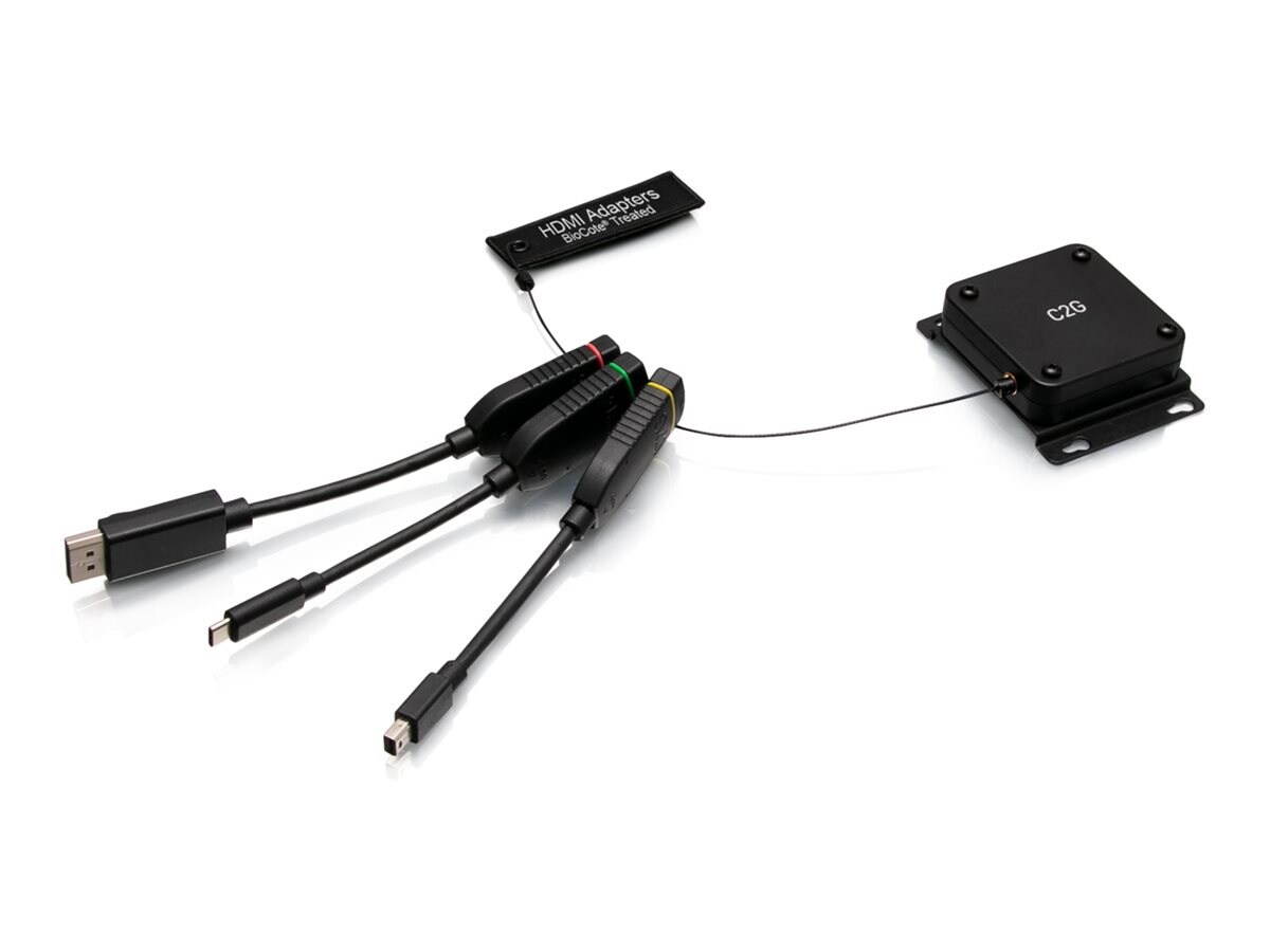 C2G Retractable Mount 4K HDMI Dongle Ring w Color Coded Mini (C2G29995)