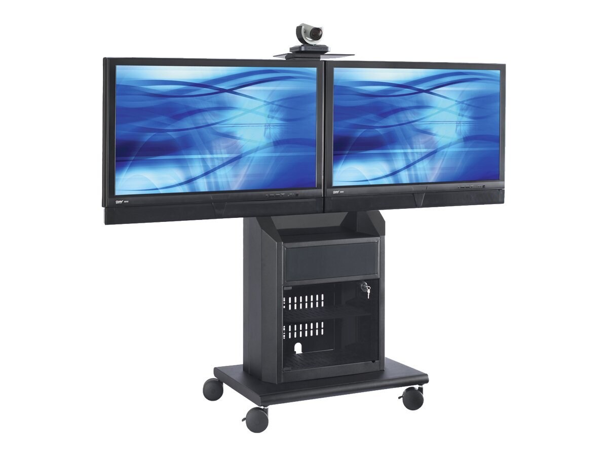 Avteq Dual Display Mobile Cart for 32"-55" Flat Panel Displays (RPS-800L)