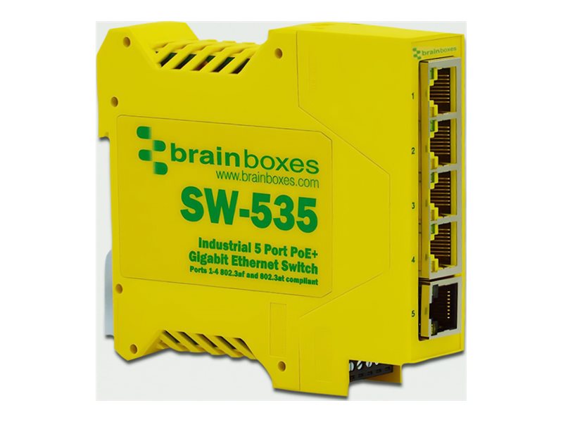 Brainboxes INDUSTRIAL 5 PORT POE GIGABIT (SW-535 )