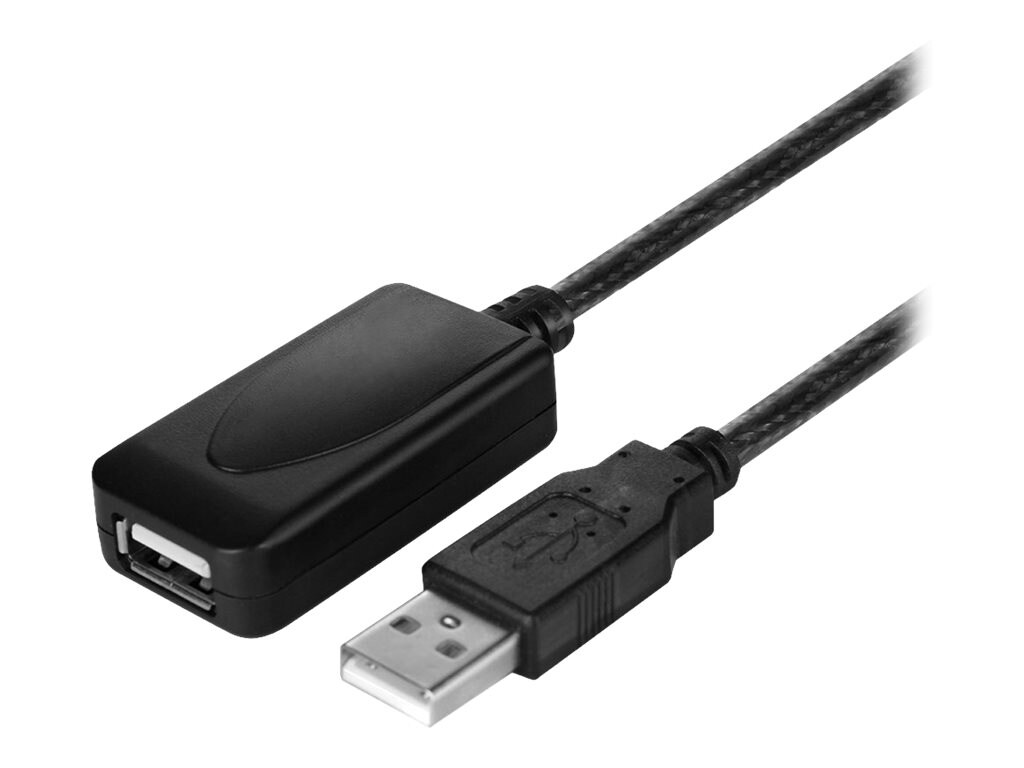 4Xem Active USB 3.0 Type A M F Extension Cable, Black, 10m (4X3302A110M)