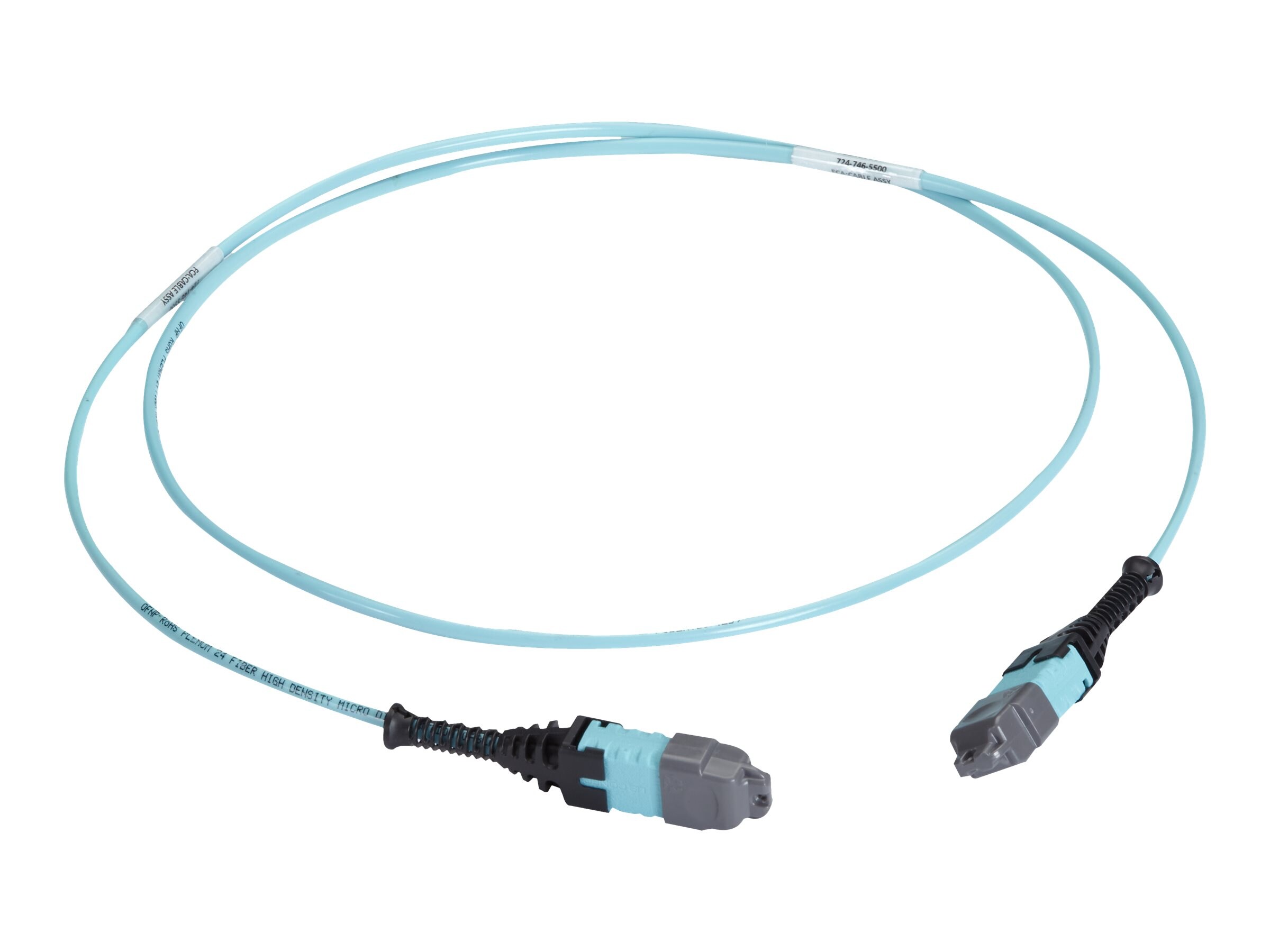 Black Box 24-Strand MTP OM3 Straight-Pinned Plenum Fiber Optic ...