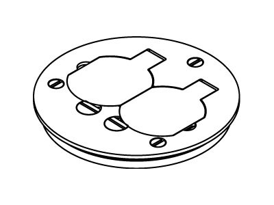 Legrand ALUM TILE DP RECEPT PLATE (895TAL )