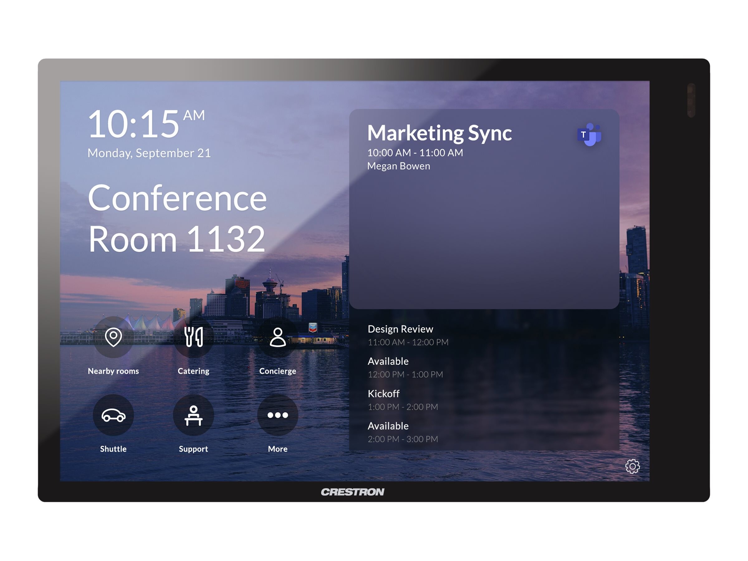 Crestron 7" Room Scheduling Touch Screen for Microsoft Teams w (6511778)