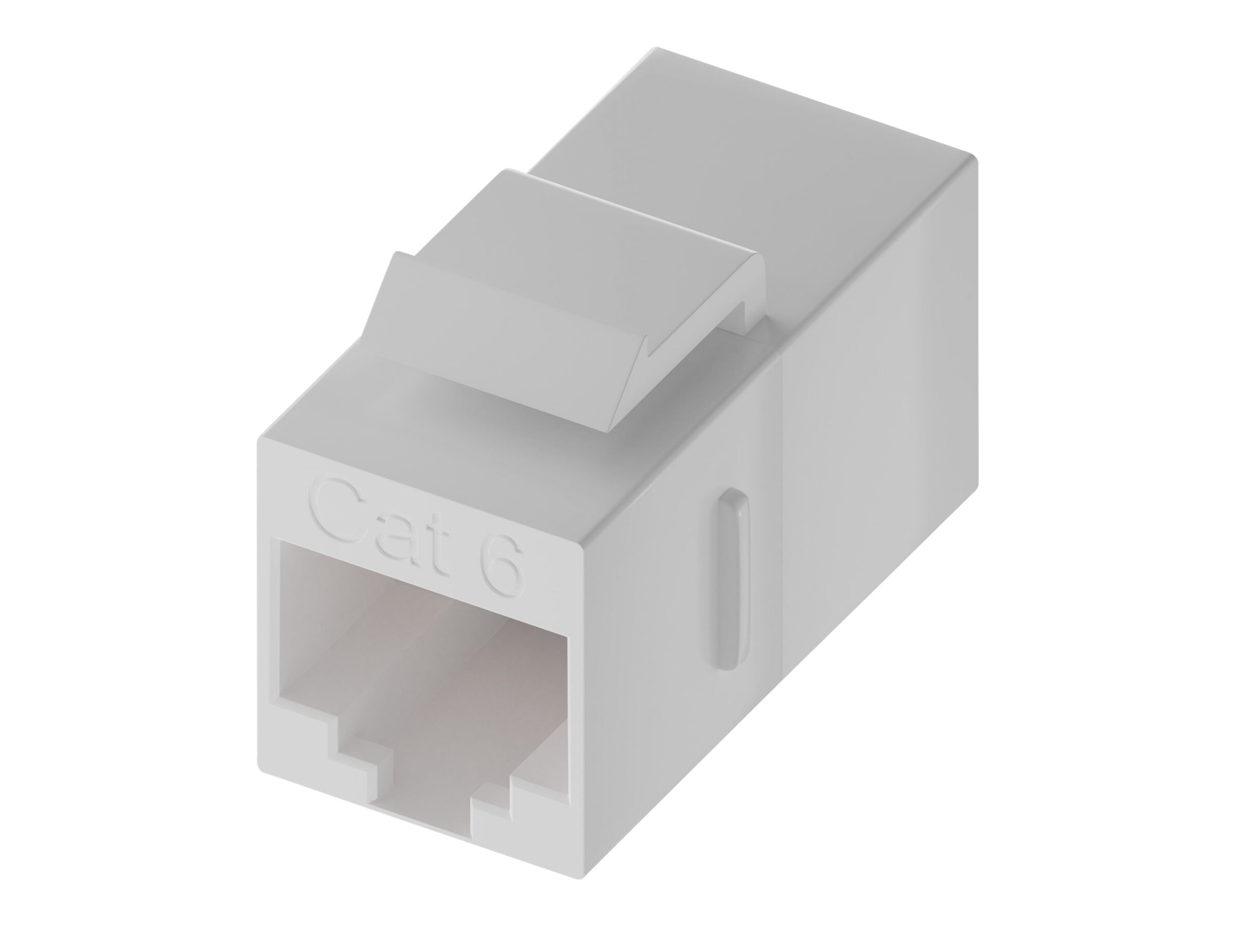 UNC CAT6 RJ45 Keystone In-Line Coupler, White (C6-CPLR-WHT)