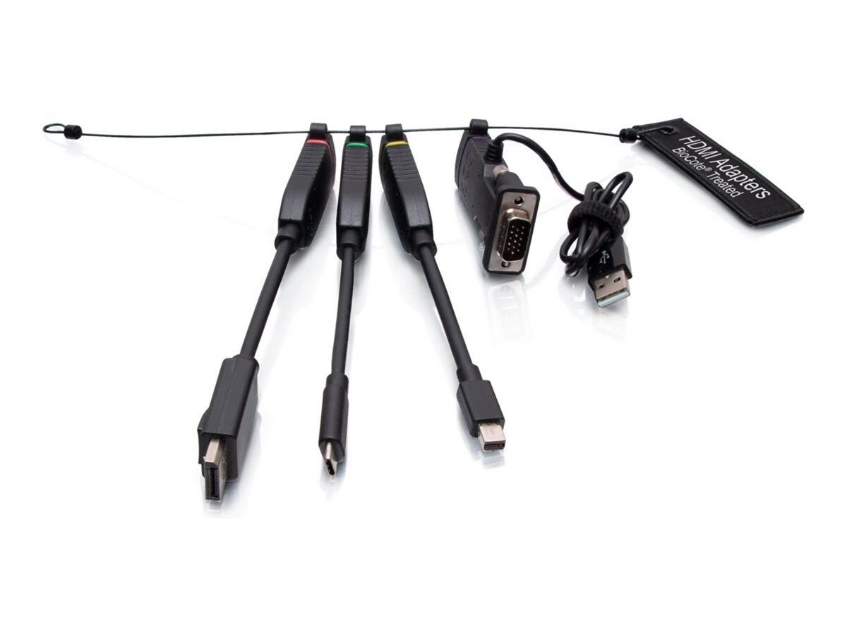 C2G Antimicrobial 4K HDMI Dongle Ring w Color Coded Mini (C2G30284)