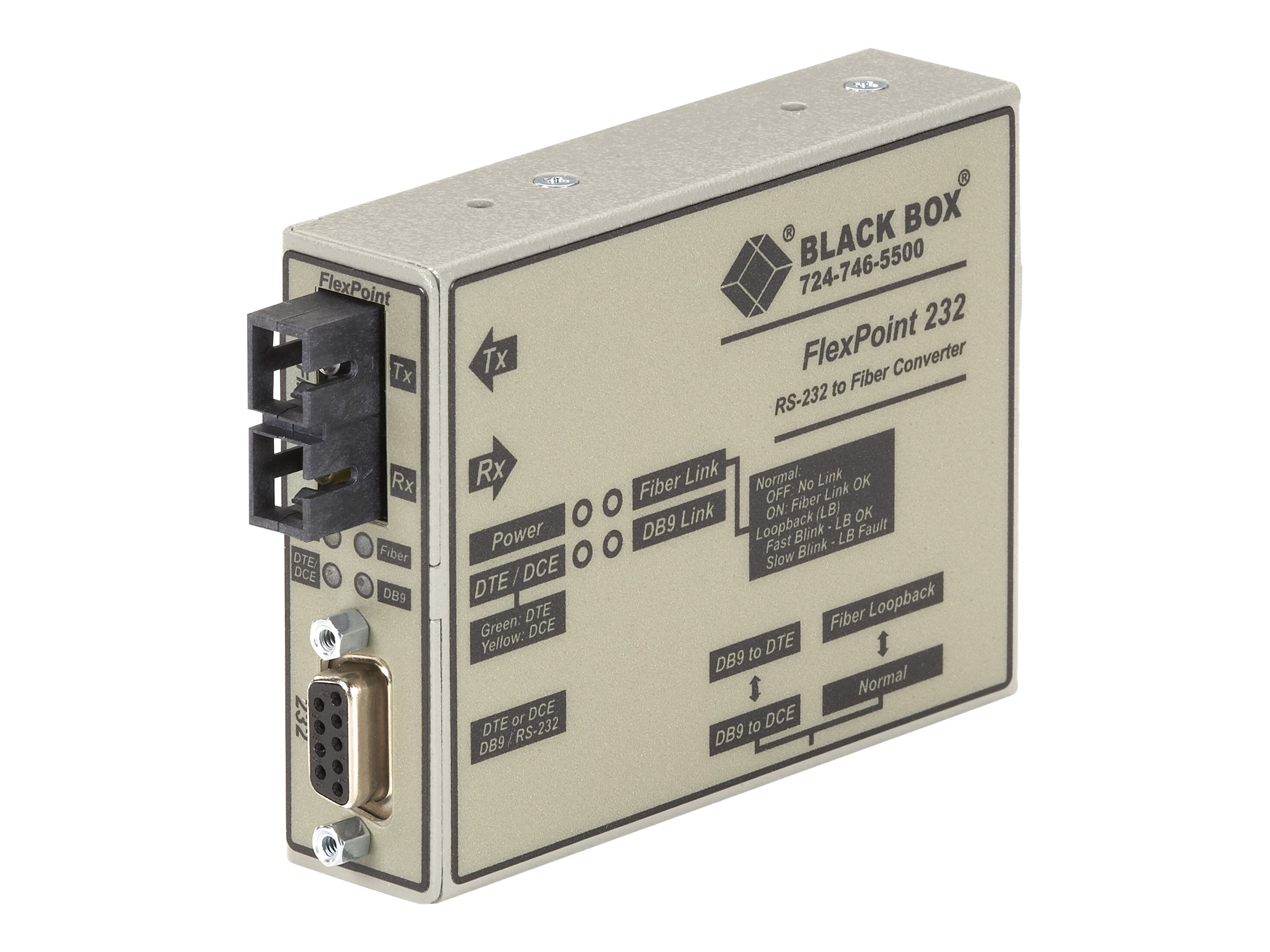 Black Box ASYNC RS232 EXTENDER FIBER DB9 (ME662A-SST)