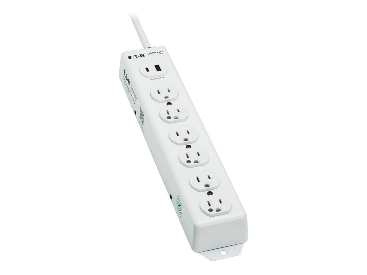 Tripp Lite Safe-IT UL 1363 Medical-Grade 6 Outlet Power Strip w (PS-615 ...