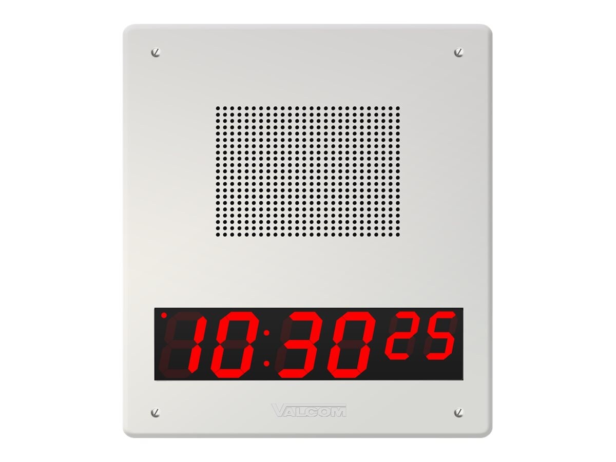 Valcom IP Speaker w 6-Digit Clock (VIP-426A-D)