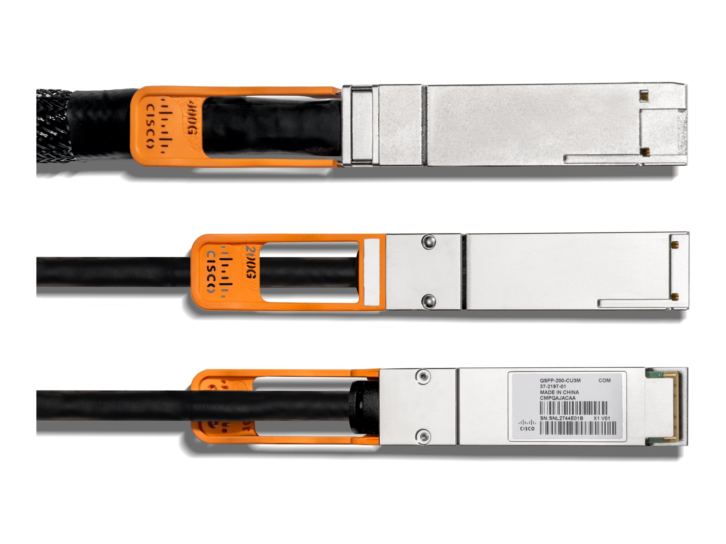 Cisco 400G QSFP-DD to 2x 200G QSFP56 Passive Direct Attach (QDD-2Q200 ...