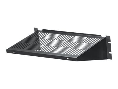 Black Box Rackmount Vented Fixed Shelf, 12"d, 35 lbs. Capacity, (RMTS02)