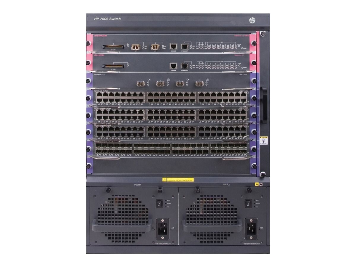 HPE 7506 Switch with 2x2.4Tbps Fabric and Main Processing Unit (JH332A)