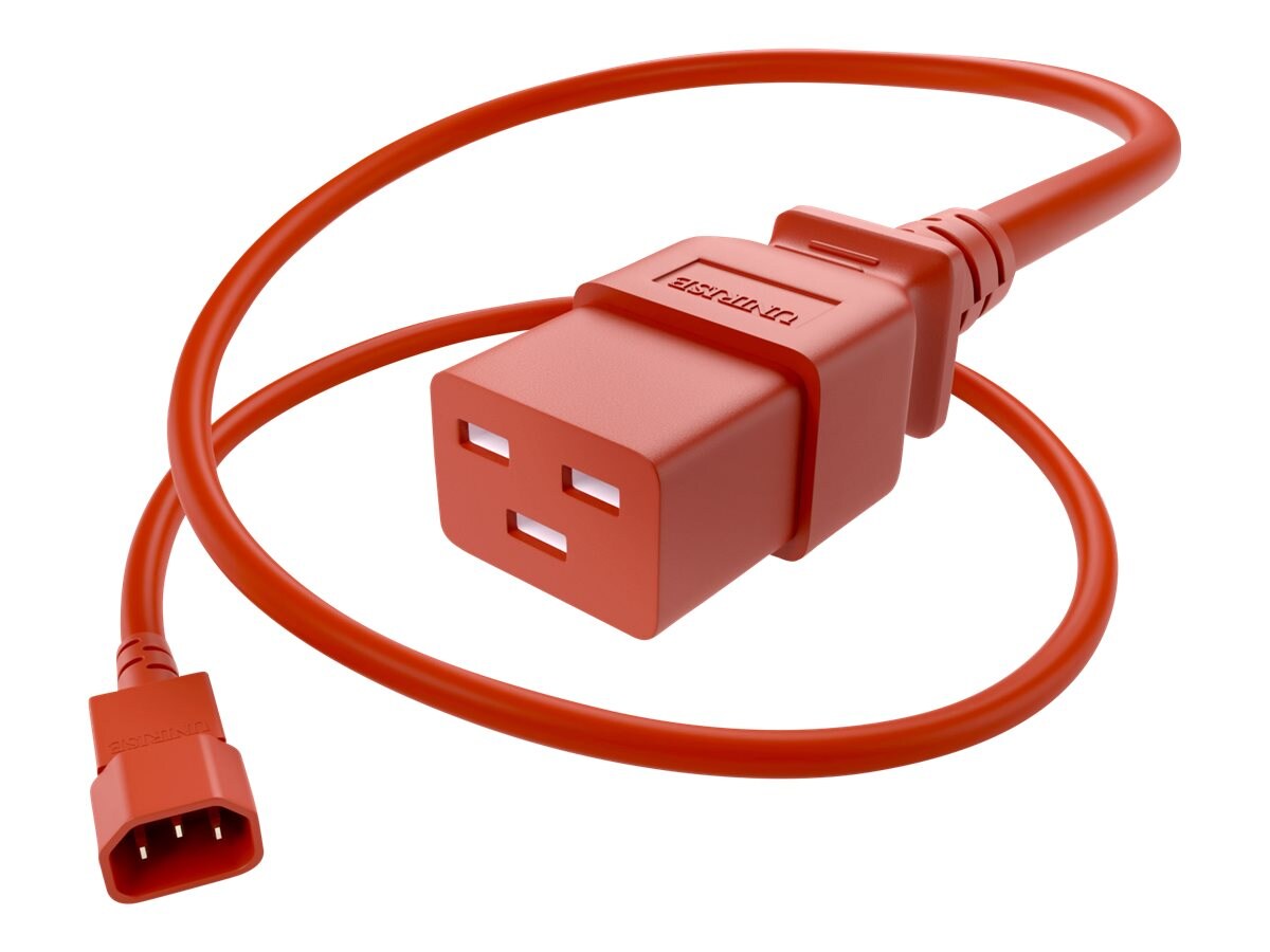 UNC Power Cord C14-C19 15Amp 250V (PWCD-C14C19-15A-05F-RED)