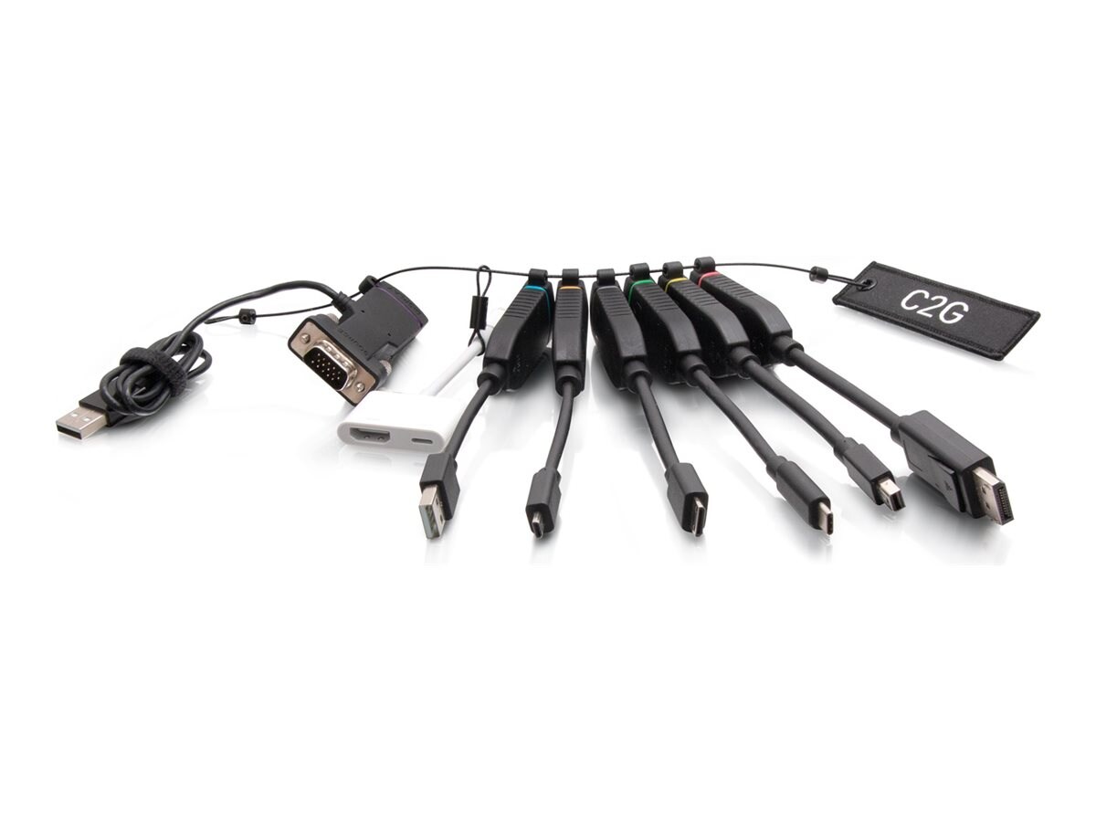 C2G Color Coded Universal 4K HDMI 8-Dongle Adapter Ring (C2G30292 )