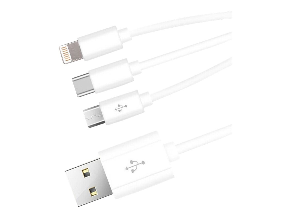 4Xem USB to Micro USB 8-pin USB-C 3-in-1 Adapter (4XUSBMUSB8PINUSBC)