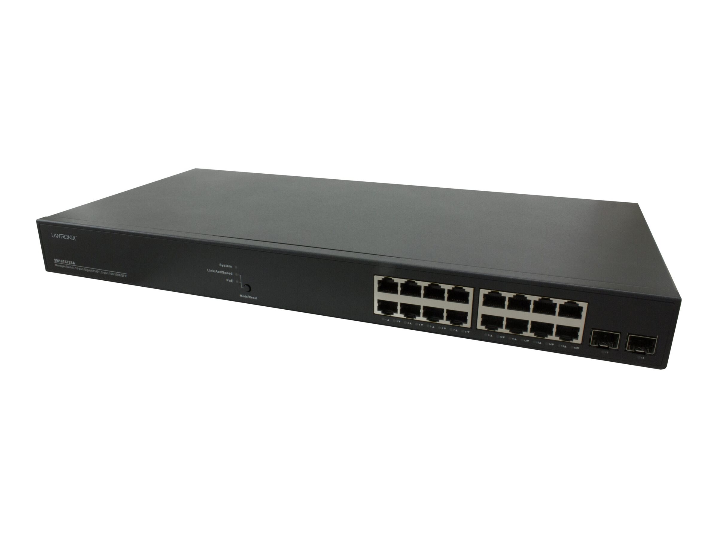 Lantronix SMART MANAGED POE SWITCH, 16- (SM16TAT2SA-BR )