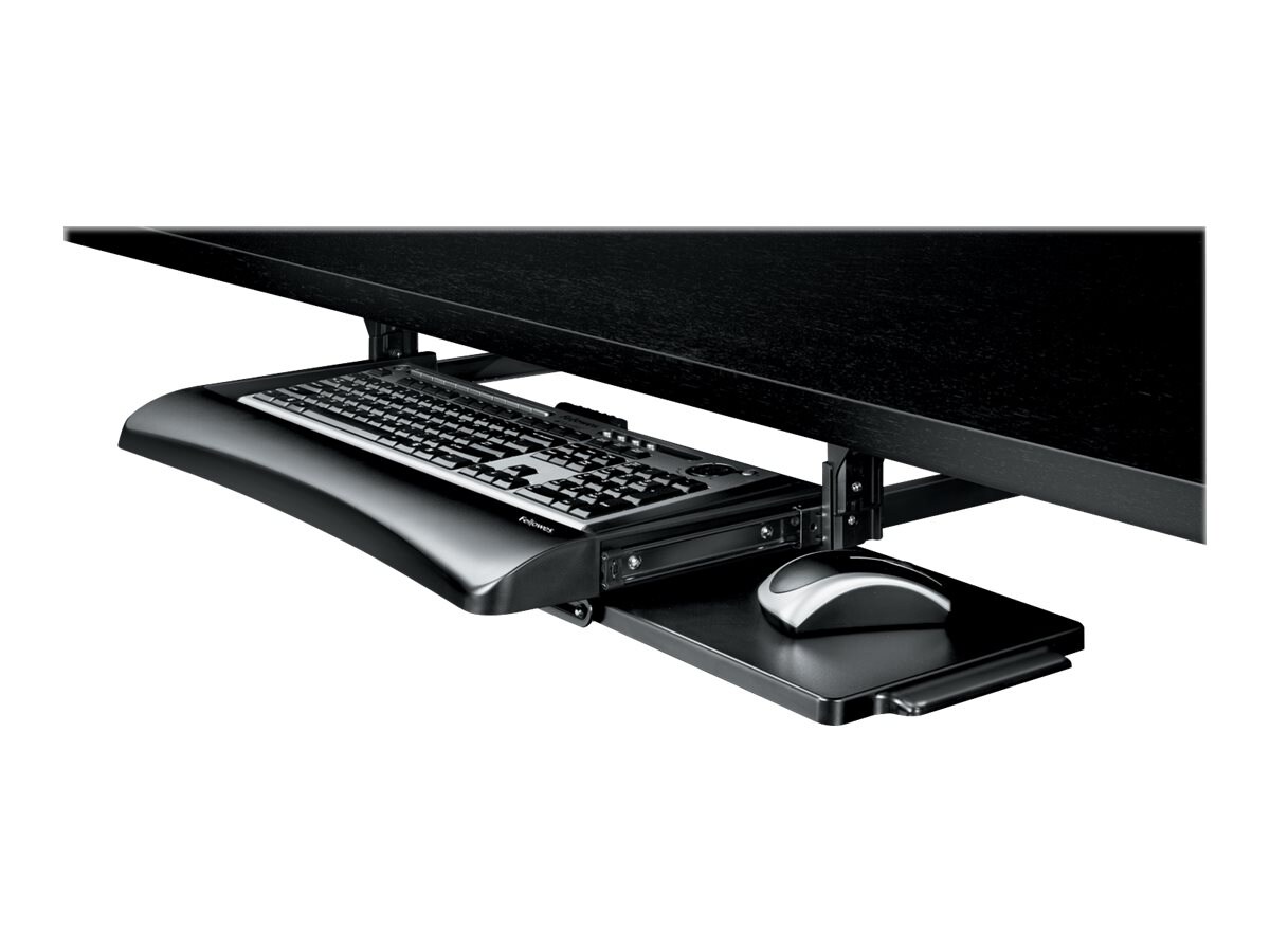 Fellowes Office Suites Underdesk Keyboard Drawer, Black Silver (9140303)
