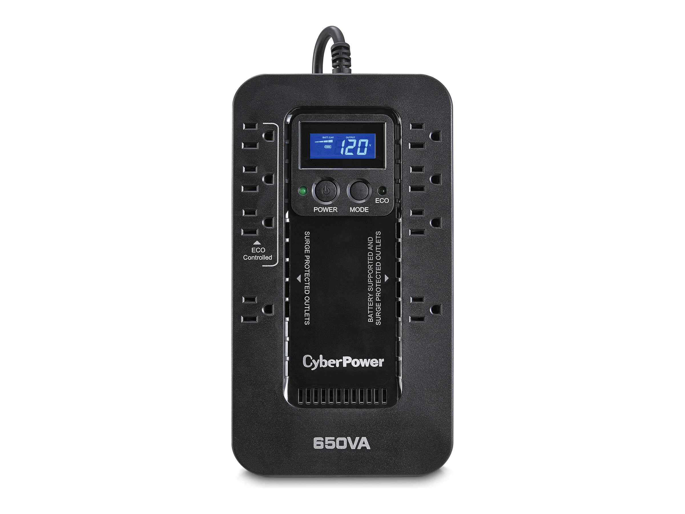 CyberPower Eco LCD Series 650VA 390W Simulated Sine Wave Standby (EC650LCD)