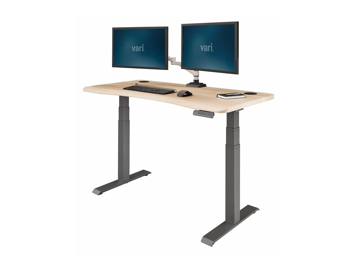 VARIDESK 54"x26" Ergo Electric Standing Desk - Light Wood (402118 )