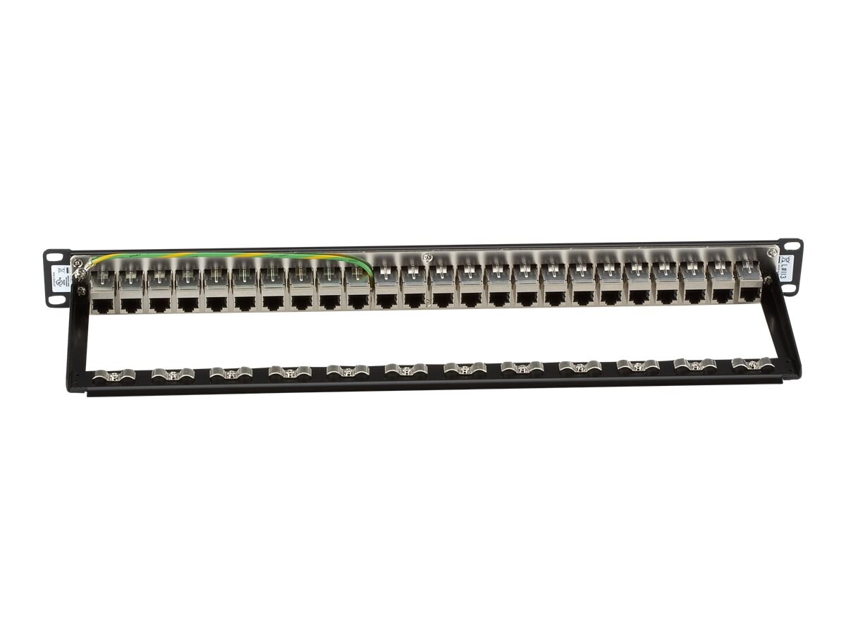 Black Box Cat6 Shielded 24-Port Feed-through Patch Panel (JPM814A)