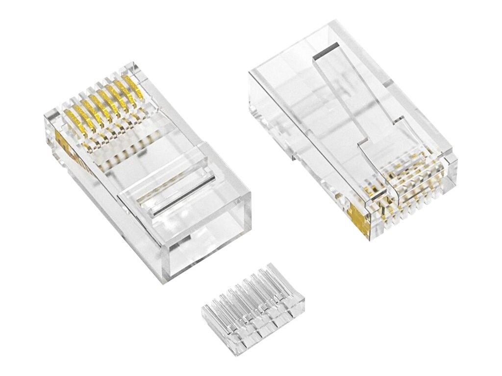 Axiom RJ45 CAT5e UTP Plug w Inserter, Solid Stranded Wire, 50 ...