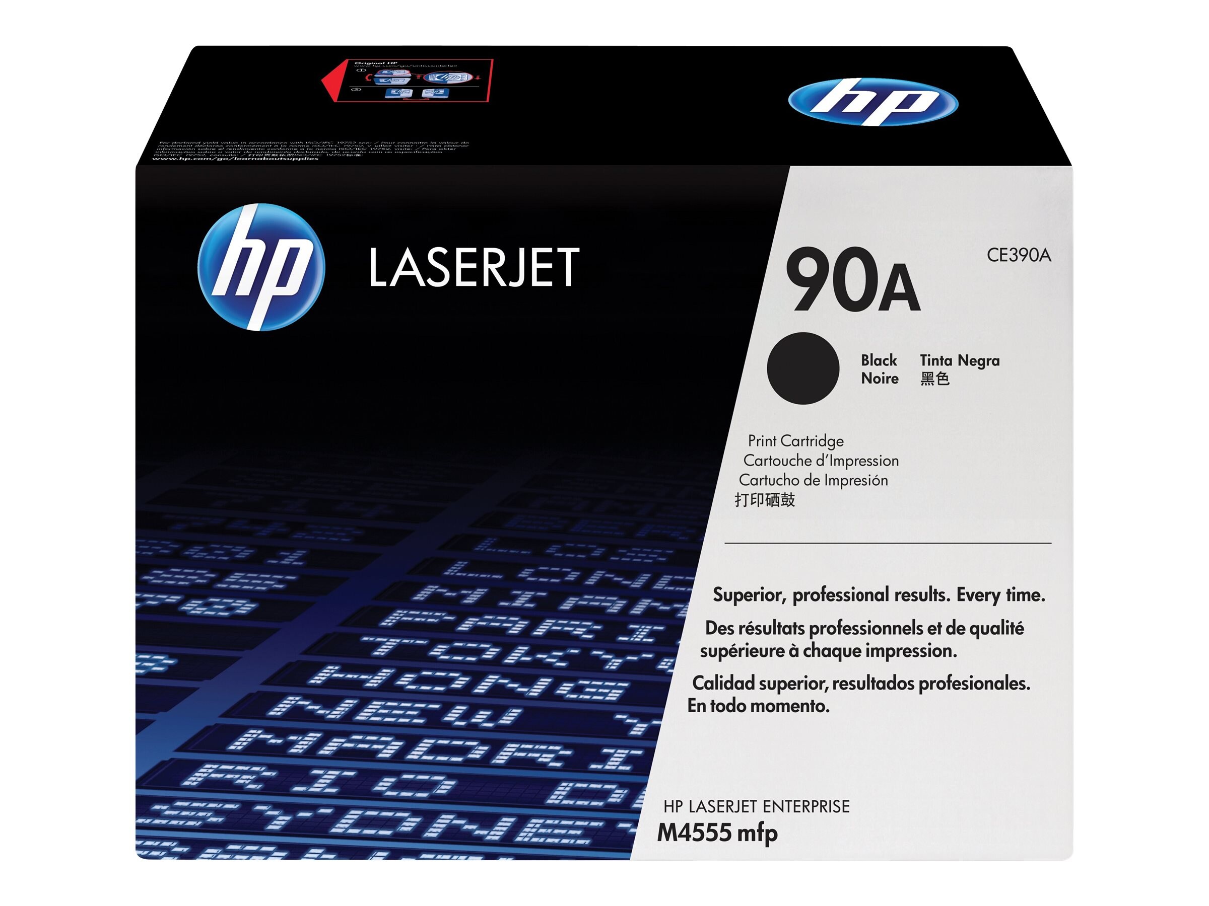 HP 90A (CE390A) Black Original LaserJet Toner Cartridge (CE390A)