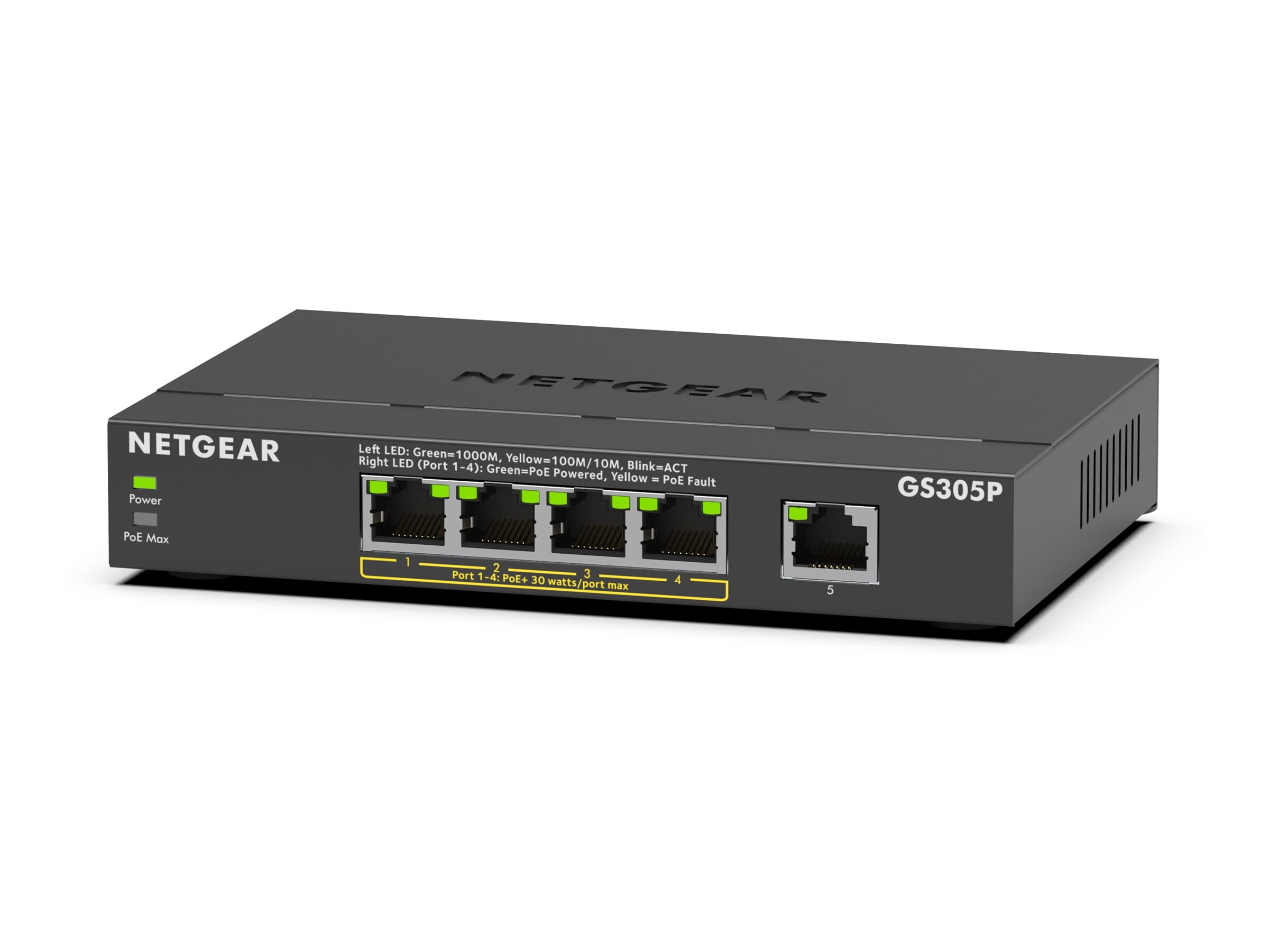 Netgear NETGEAR 5 PORT POE GIGABIT ETH (GS305P-300NAS)