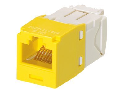 Panduit Mini-Com Cat6 Modular Jack, 8-Position, 8-Wire, Yellow (CJ688TGYL)