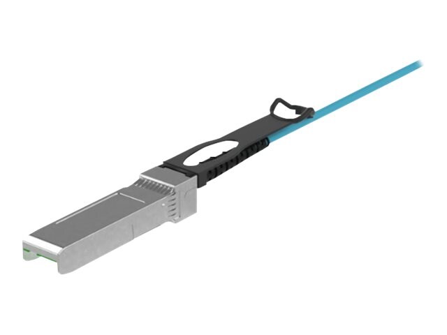 Panduit SFP+ to SFP+ 10G OM3 Active Optical Cable, Aqua, 7m ...