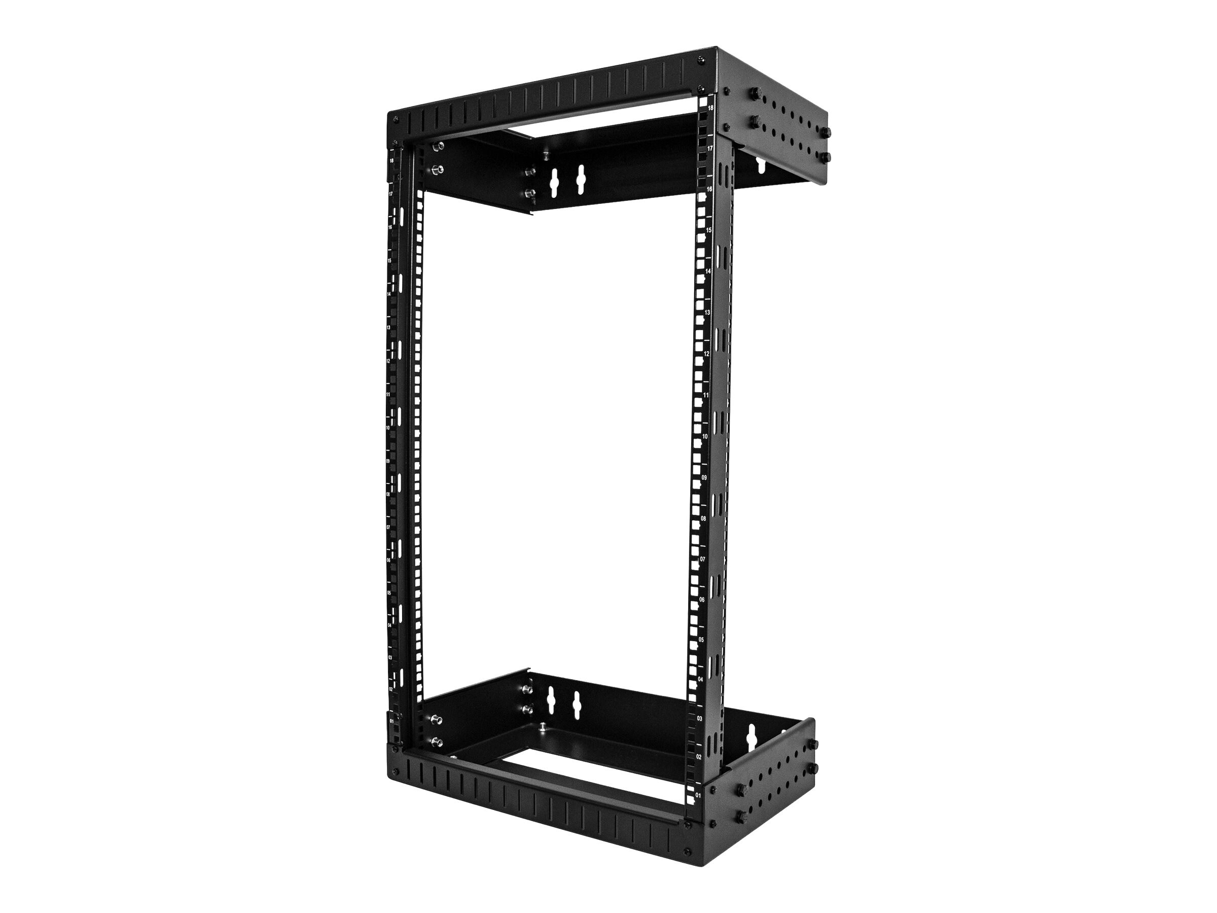 StarTech.com 2-Post 18U 19" Open Frame Heavy-Duty Wall Mount (RACK-18U ...