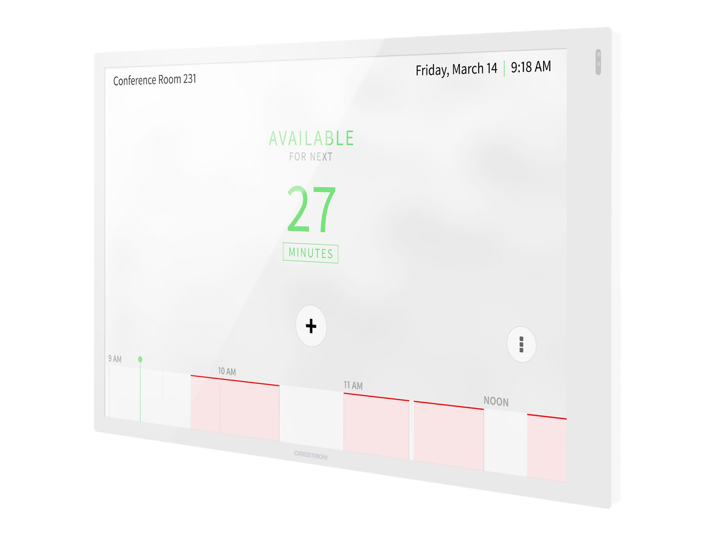 Crestron 10.1in Room Scheduling Touch Screen, White Smooth (6511332)