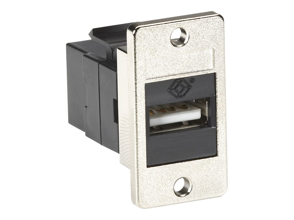 Black Box USB (Type A-Type B) Panel-Mount Coupler, Black (FMT1050)