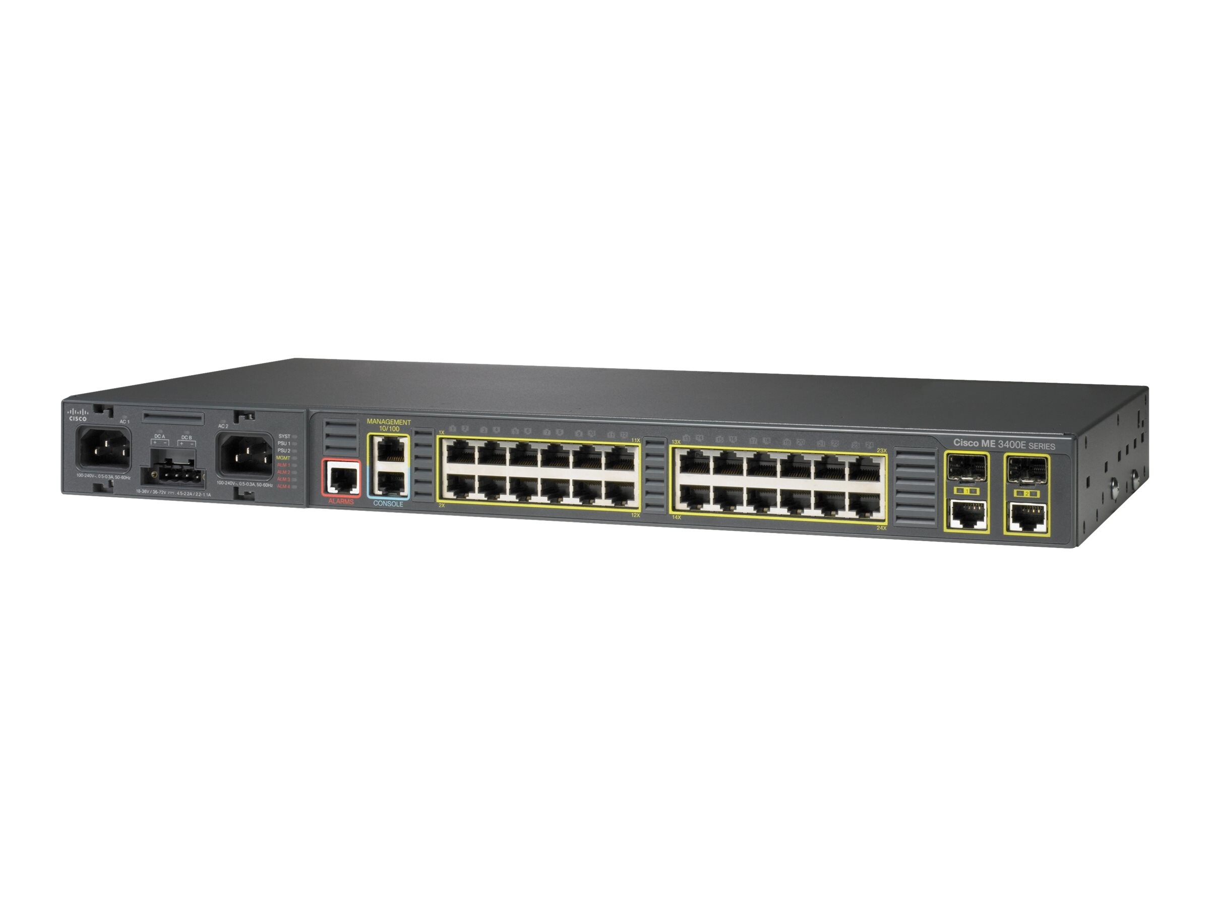 Cisco ME3400E Ethernet Access Switch 24 10 100 + 2 Combo (ME-3400E-24TS-M=)