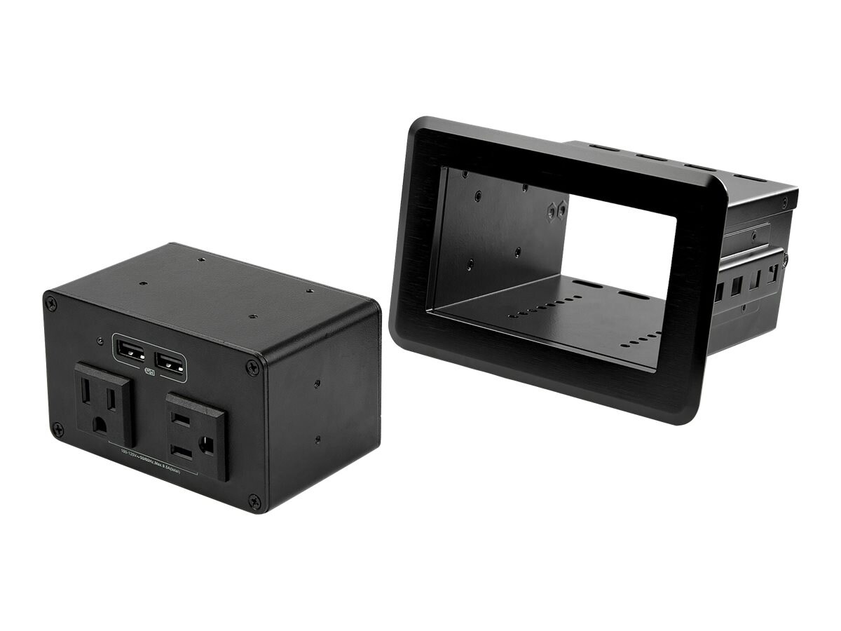 StarTech.com Recessed Conference Table Power Center with 2x AC (KITBZPOWNA)