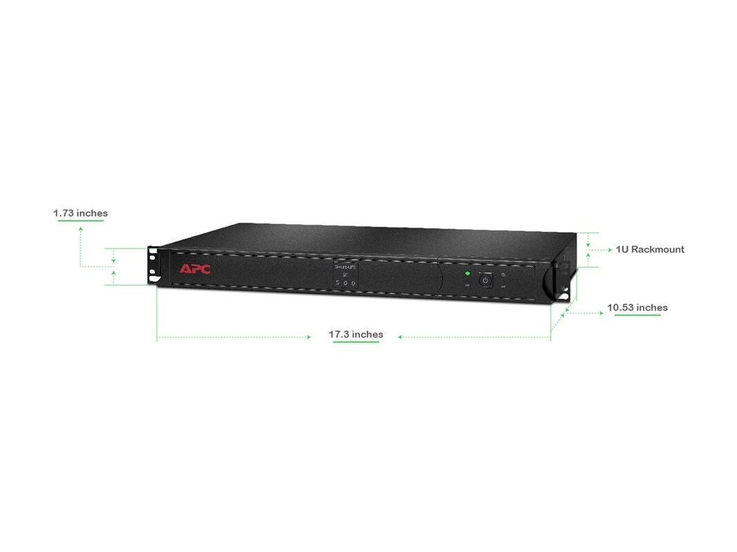 APC Smart-UPS SC 500VA 120V - 1U Rackmount (SC500RM1U)