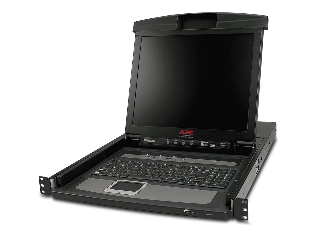 APC 17" Rack LCD Console with Integrated 8 Port Analog KVM (AP5808)