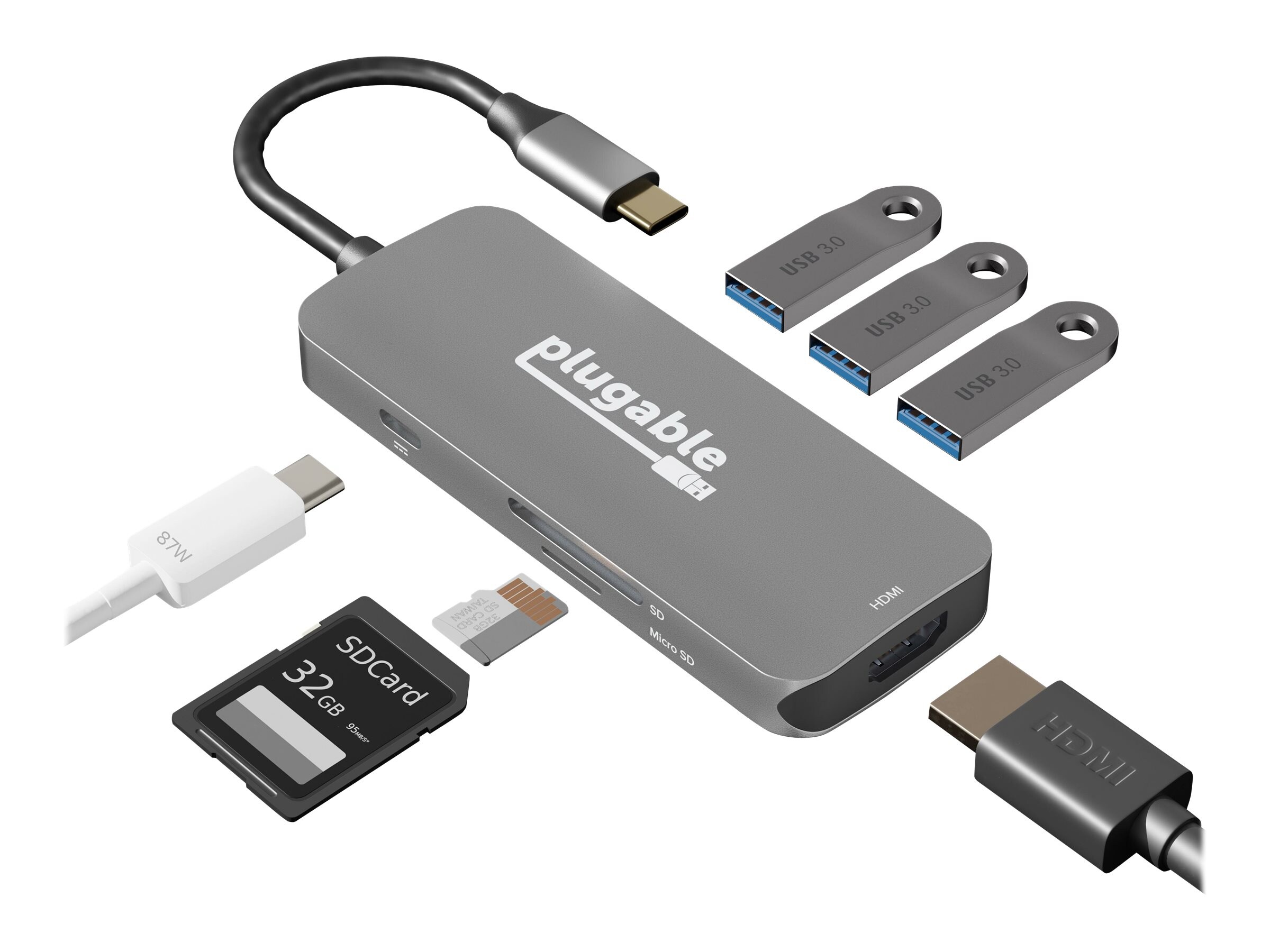 Plugable PLUGABLE USBC-7IN1 CPNT USB C 7-IN-1 MULTIPORT ADAPTER (USBC-7IN1)