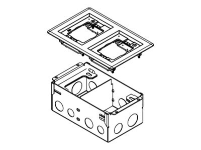 Legrand FLOOR BOX W 2 GANG BRASS (880W2827B )