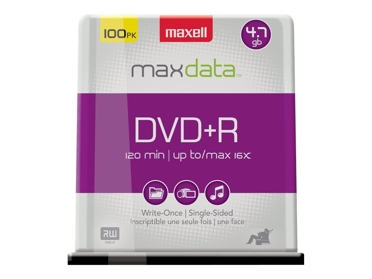 Maxell 16x 4.7GB DVD+R Media (100-pack Spindle) (639016)