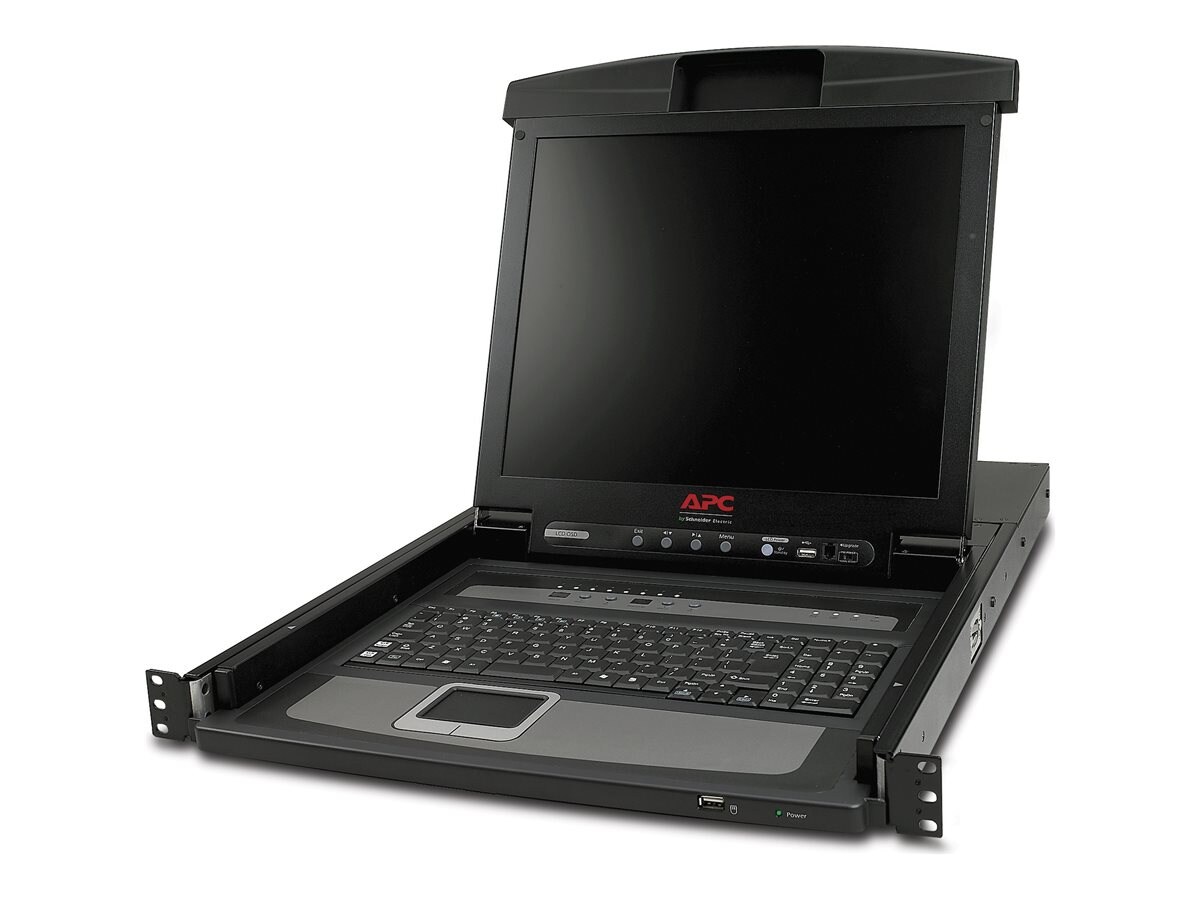 APC 17" Rack LCD Console with Integrated 8 Port Analog KVM (AP5808)