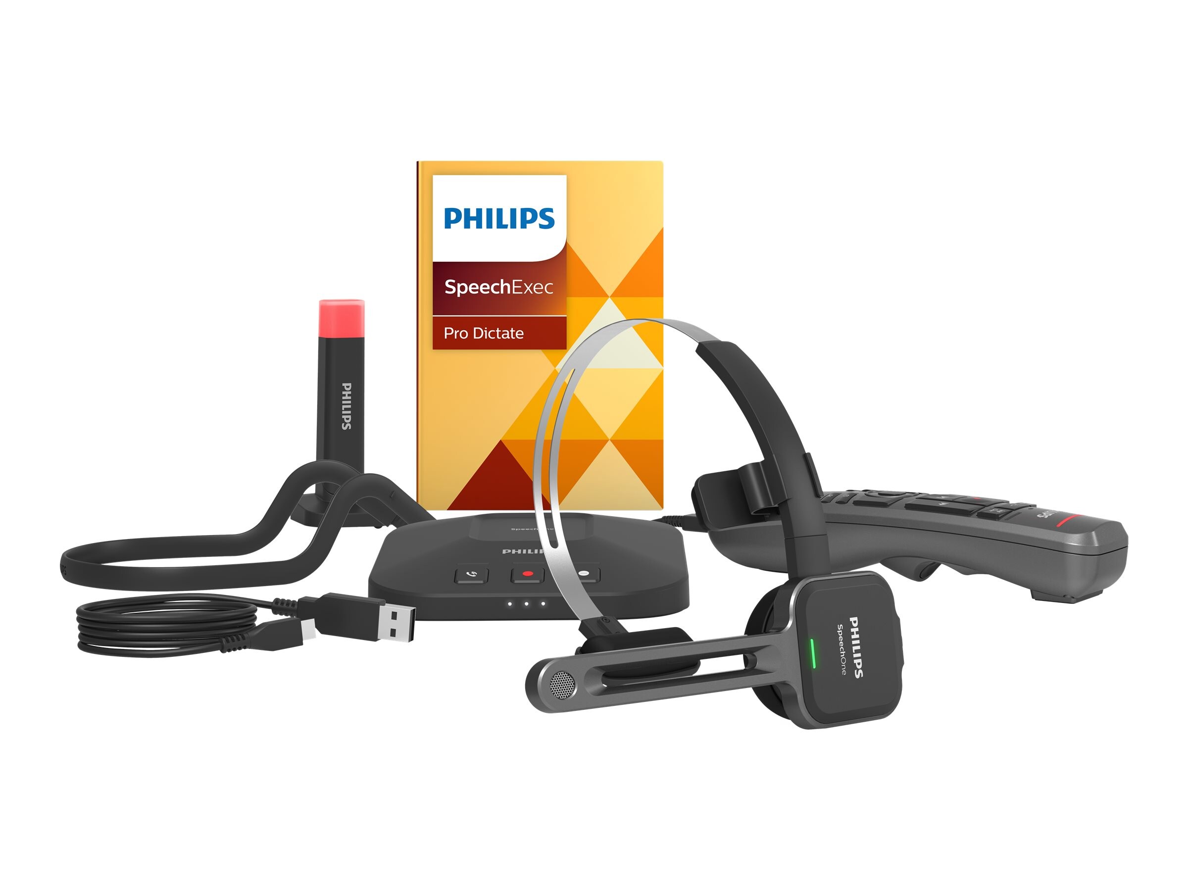 Philips SpeechOne PSM6300 Wireless Dictation Headset, Docking (PSM6300 )