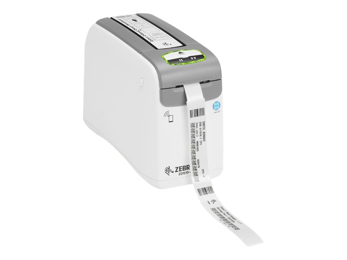 Zebra ZD510 ZPL II XML 300dpi USB Ethernet BT Wristband Printer ...
