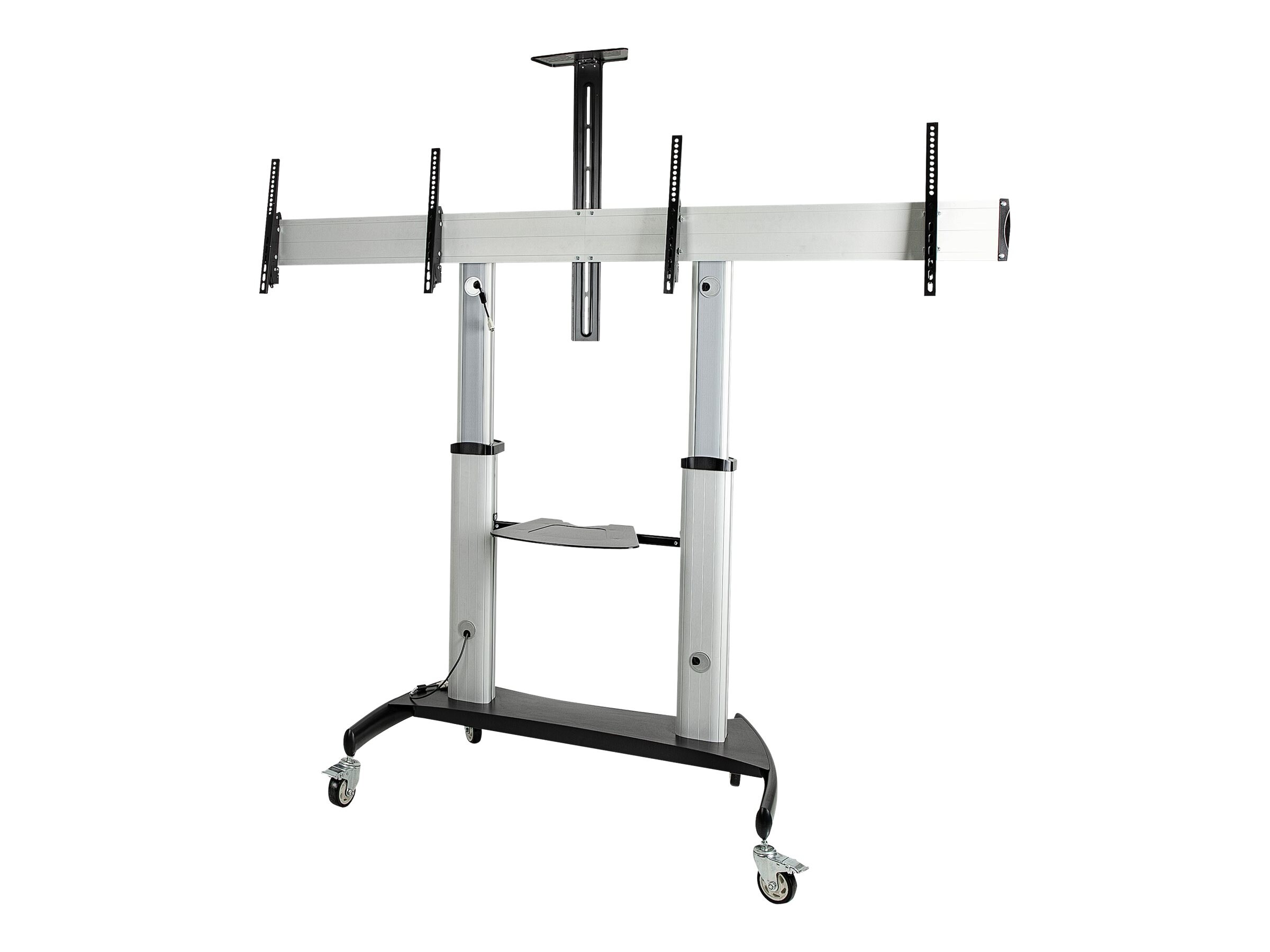 StarTech.com Dual TV Cart for 37-60in VESA TVs up to 110lb 50kg ...