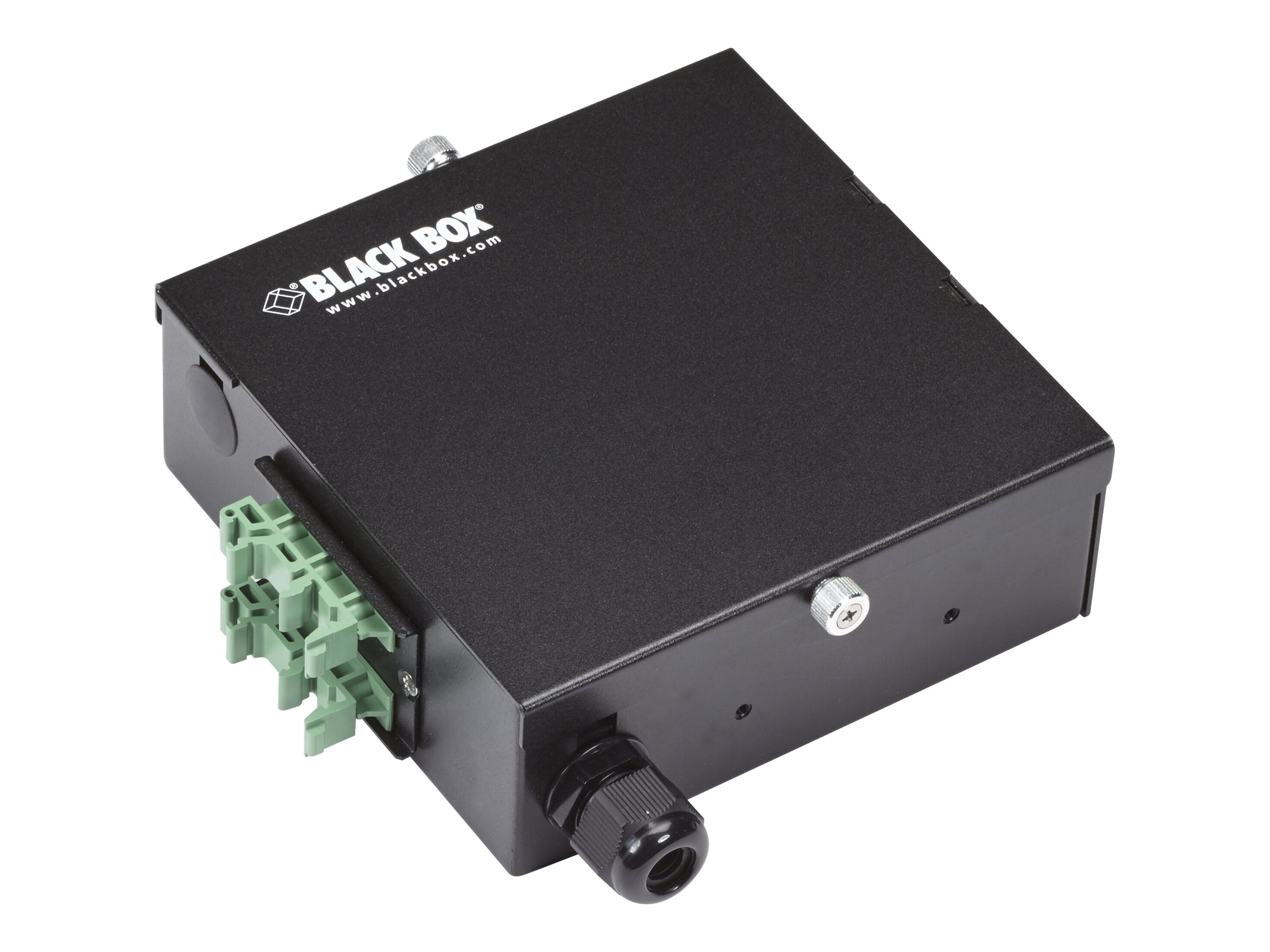 Black Box 1-Slot Wallmount Mini DIN Rail Fiber Enclosure Adapter (JPM398A)