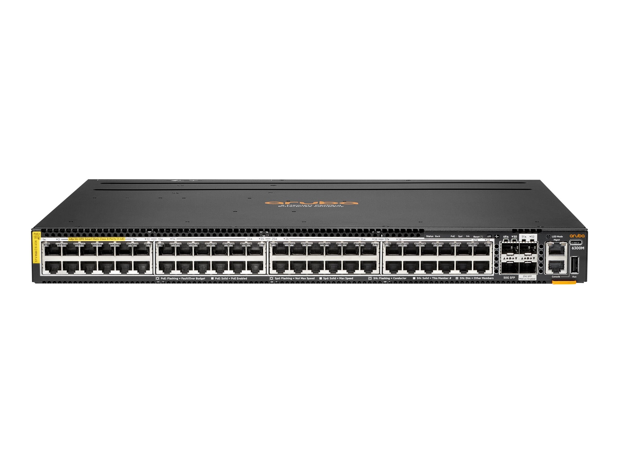 HPE ARUBA 6300M 48SR5 CL8 POE 2P50 (R8S90A)