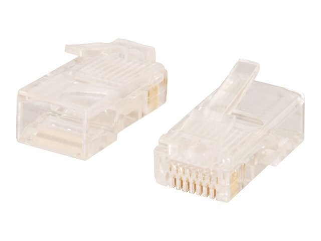 C2G RJ-45 Cat5e Modular Plug For Round Stranded Cable, 50-Pack (11380)